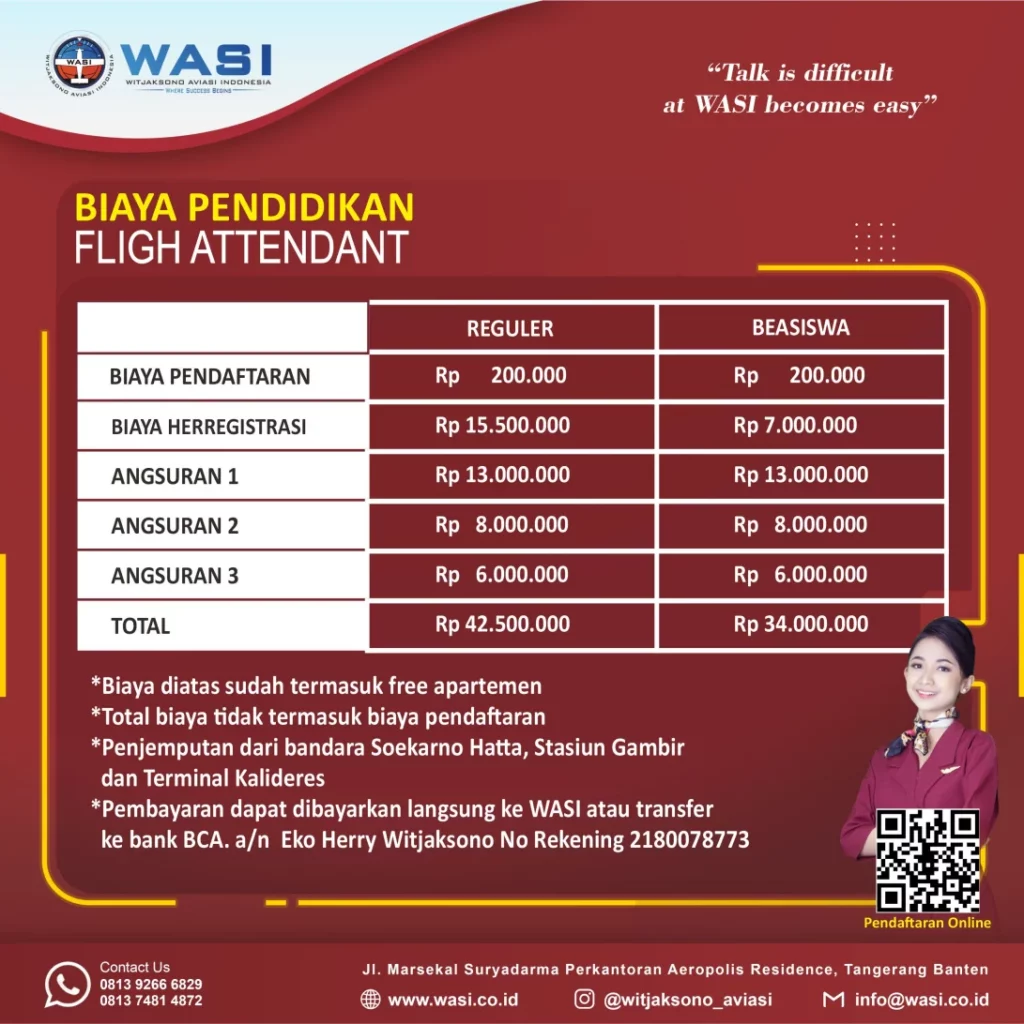 Beasiswa WASI ( Witjaksono Aviasi Indonesia ) – Best Place to Learn ...